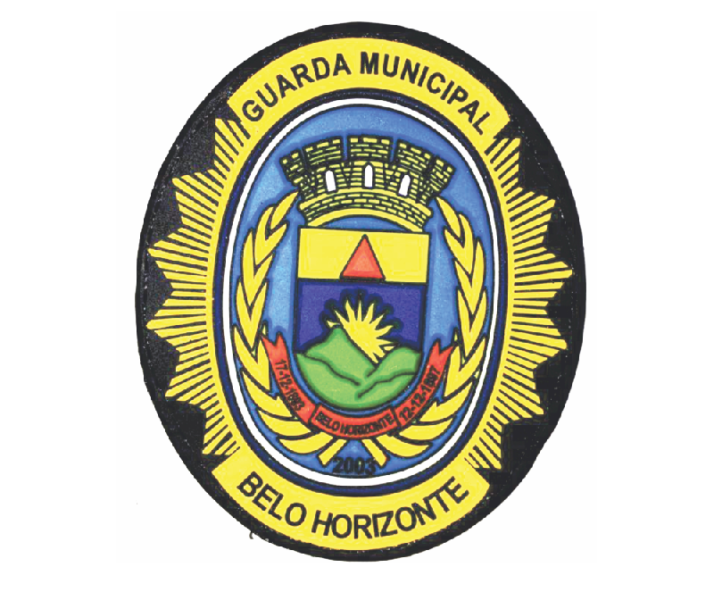 SAMURAY COLDRES - Brasão Emborrachado Guarda Municipal de Belo Horizonte